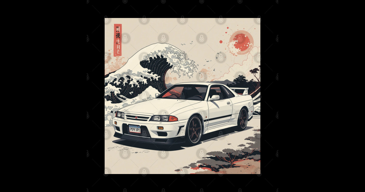 R32 Skyline Retro Japanese - R32 Gtr - Sticker | TeePublic