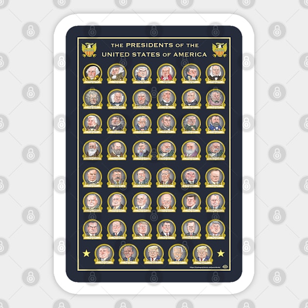 Presidents of the United States of America - President - Sticker ...
