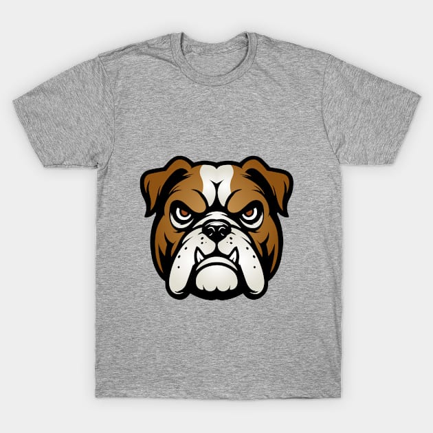 Fierce Bulldog: The Face of Tenacity - English Bulldog - T-Shirt ...