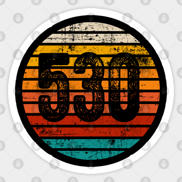 Distressed Vintage Sunset 530 Area Code - 530 Area Code - Sticker ...
