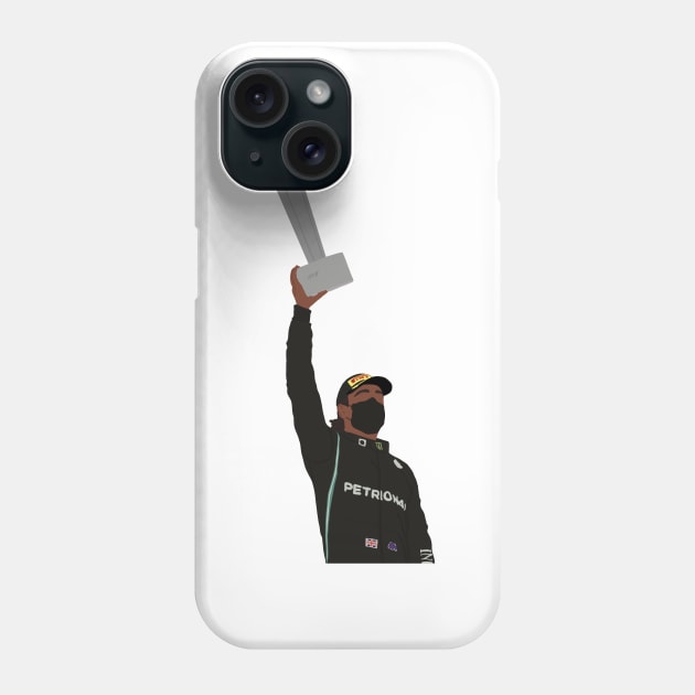 Lewis Hamilton celebrating on the podium of the 2021 Qatar Grand Prix ...