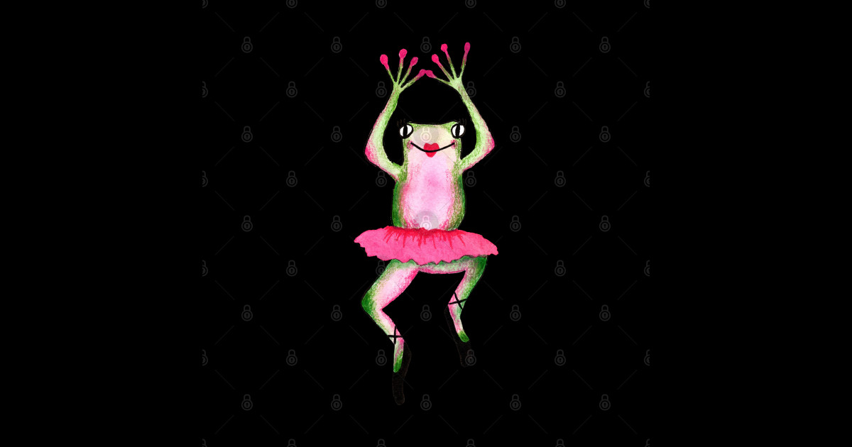 Ballet dancer frog - Frog - Sticker | TeePublic