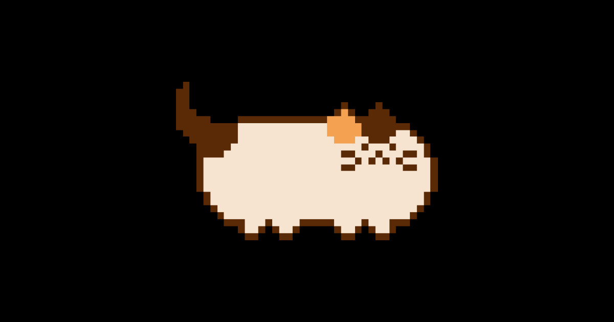 Pixel-cat - Cat - Sticker | TeePublic