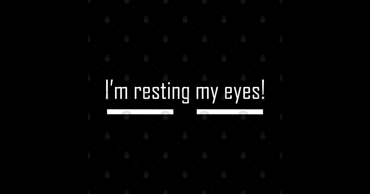 I’m Resting My Eyes - Cartoon Crazy Eyes - Sticker | TeePublic