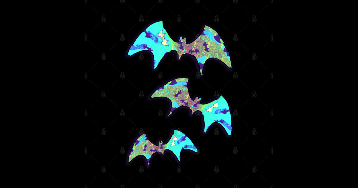 Ocean bat sprinkles - Bat Pattern - Sticker | TeePublic