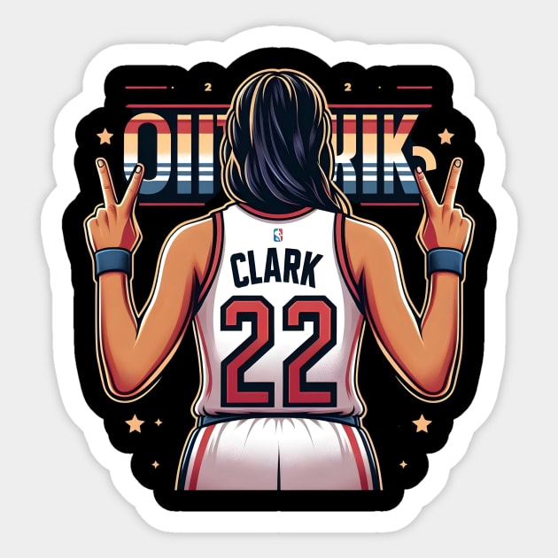 Caitlin Clark Retro - Caitlin Clark - Sticker | TeePublic