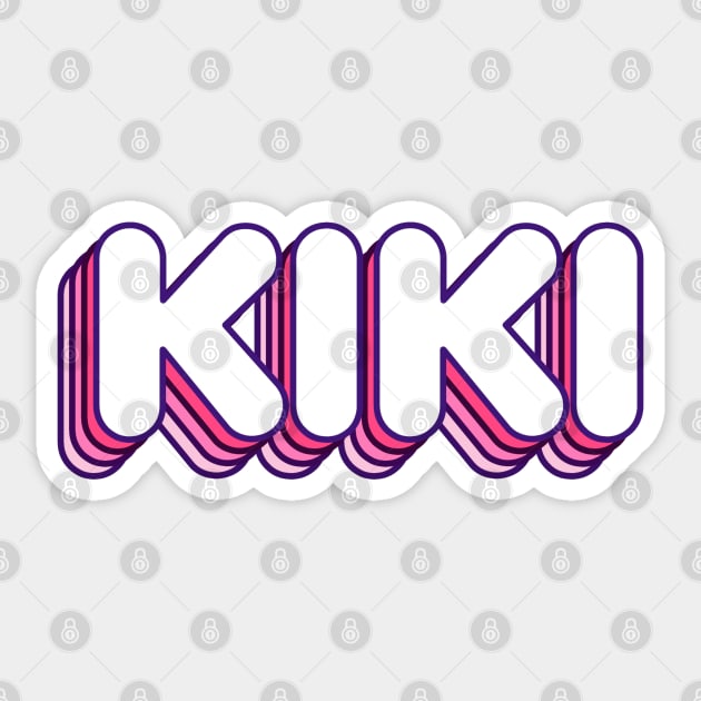 Pink Layered Kiki Name Label - Pink Layered Kiki Name Label - Sticker ...