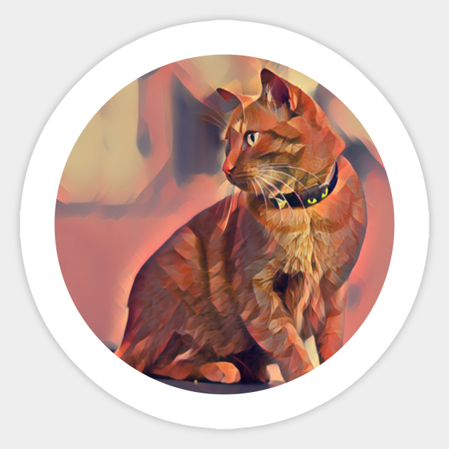 Cute floppy cat - Cute Floppy Cat - Sticker | TeePublic