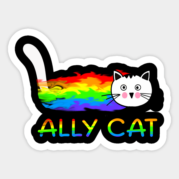 Ally Cat LGBT Gay Rainbow Pride Flag - Ally Cat LGBT - Lgbt Pride ...