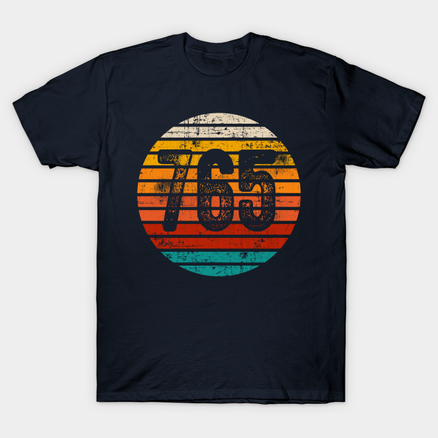 Distressed Vintage Sunset 765 Area Code - 765 Area Code - T-Shirt ...