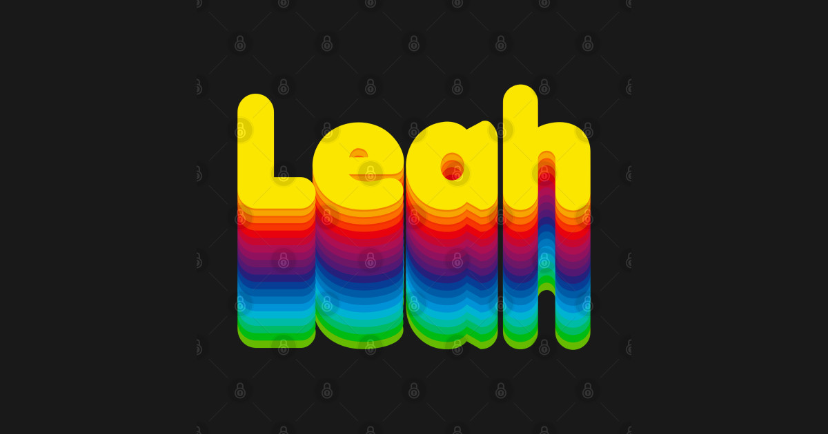 Rainbow Layers Leah Name Label - Rainbow Layers Leah Name Label - T ...