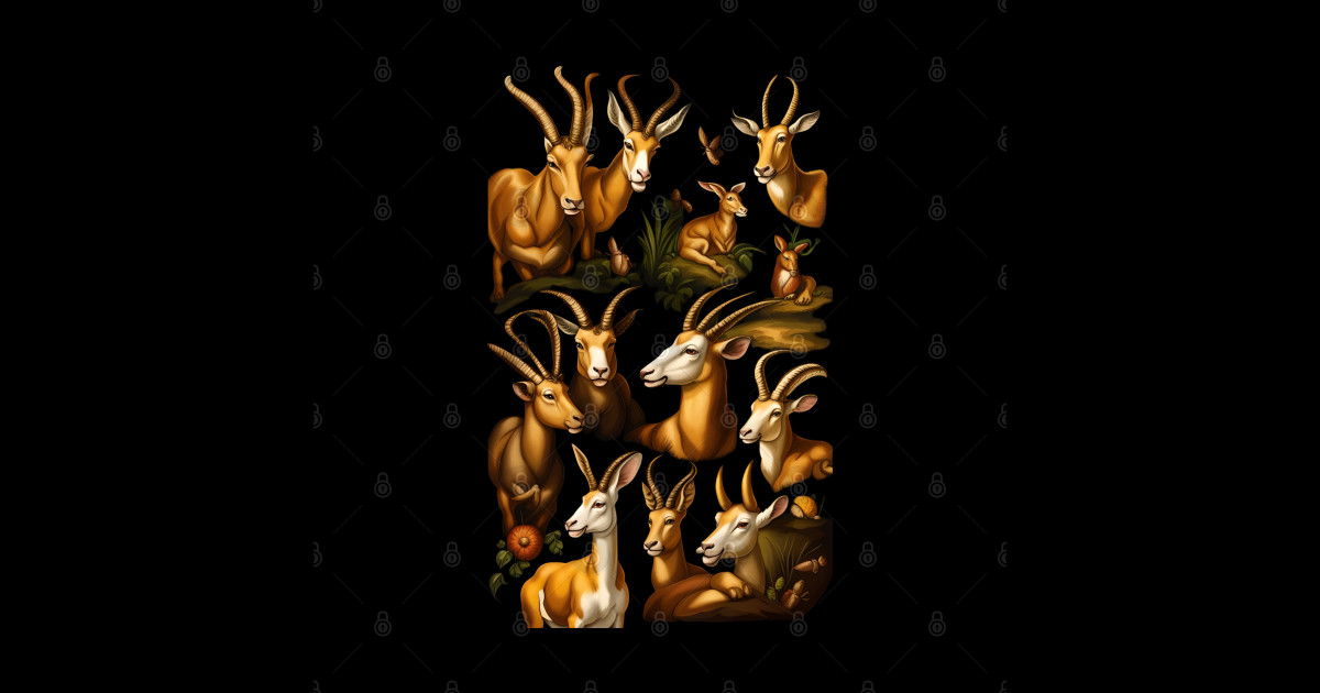 Springboks Family Luxurious Vintage Unique Ancient Animals Antiques ...