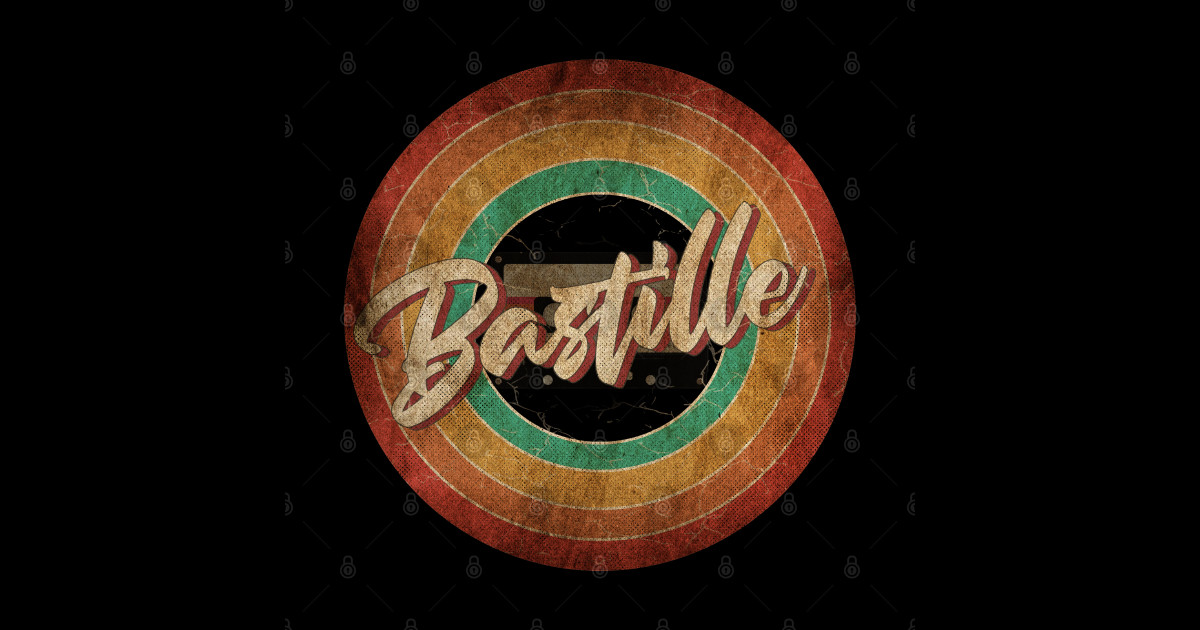 Bastille Vintage Circle Art - Bastille - Sticker | TeePublic