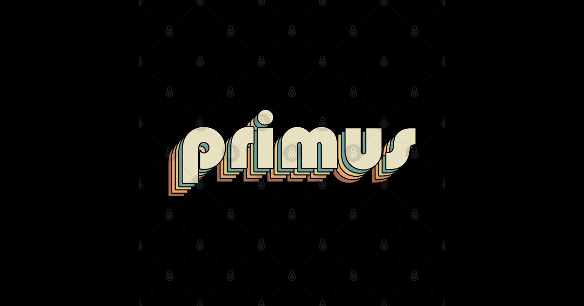 Primus // Retro Rainbow Typography Style // 70s - Primus - Sticker ...