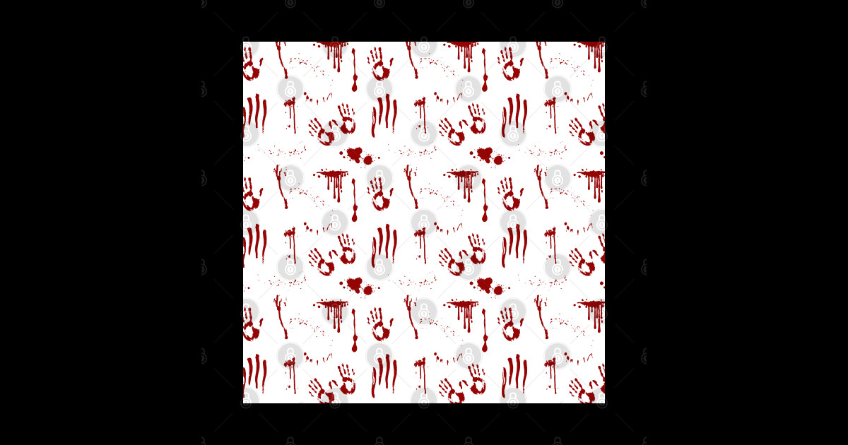 Blood Spatter and Bloody Handprints - Blood Splatter - Sticker | TeePublic