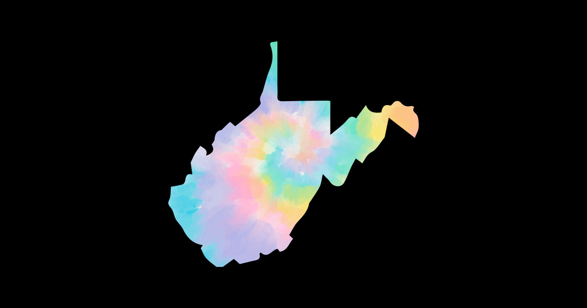 West Virginia State Map Tie Dye Artwork - West Virginia Map Tie Dye ...