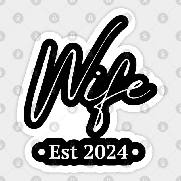 Wife est 2024 - Wife Est 2024 - Sticker | TeePublic