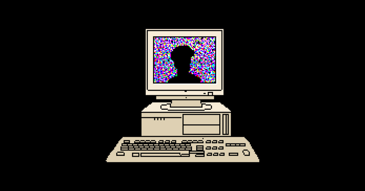 Vaporwave Computer Pixel - Vaporwave - Sticker | TeePublic