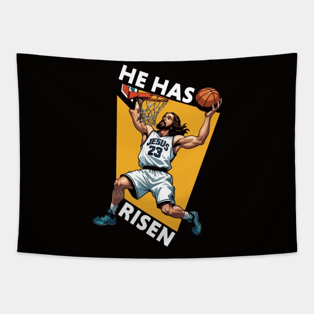 He Has Risen // Funny Dunking Jesus Basketball Player // Christian Humor - Funny Jesus ...