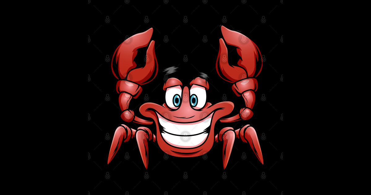 Happy Crab - Funny - Sticker | TeePublic