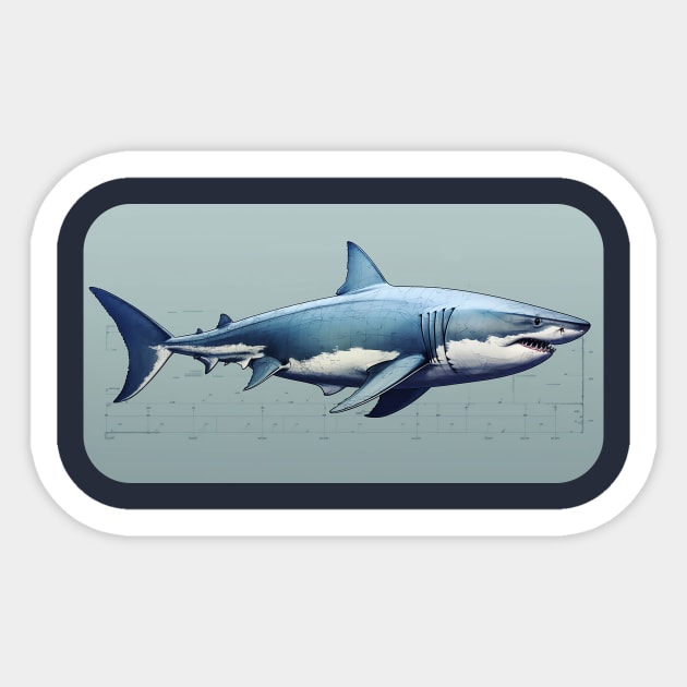 Great White Shark - Shark - Sticker | TeePublic