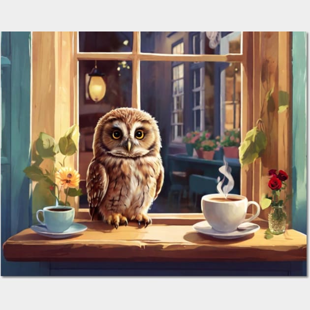 The Tale of the Baby Owl in the Coffee Shop Window - Owls - Posters and ...