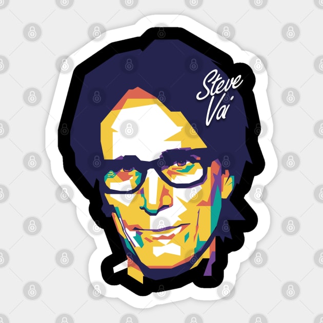 Steve Vai on WPAP Art Style - Steve Vai - Sticker | TeePublic