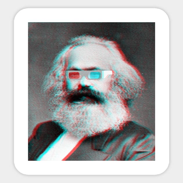3D Marx - Karl Marx - Sticker | TeePublic