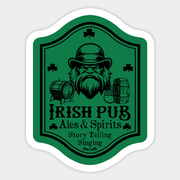 IRISH PUB SOLID - Irish - Sticker | TeePublic