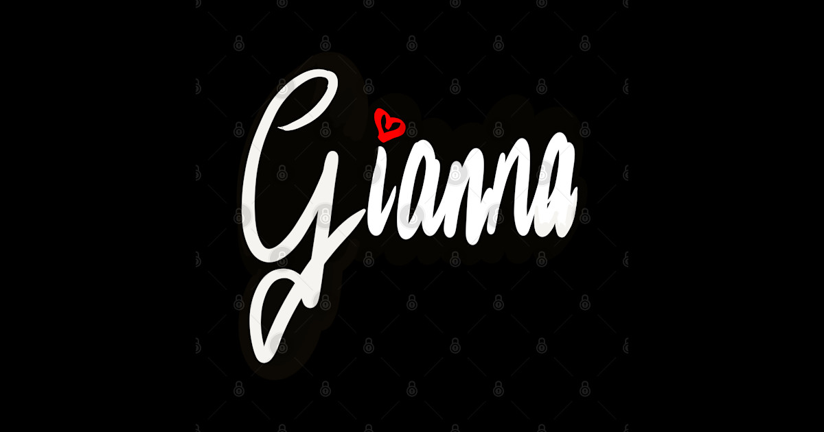Gianna girls name woman’s first name in white cursive calligraphy ...