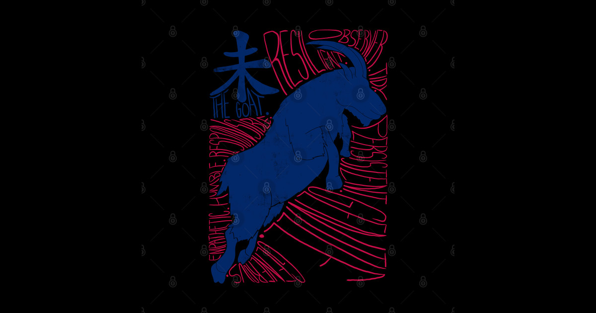 The Goat Shio Chinese Zodiac Sign - Chinese Zodiac Sign - T-Shirt ...