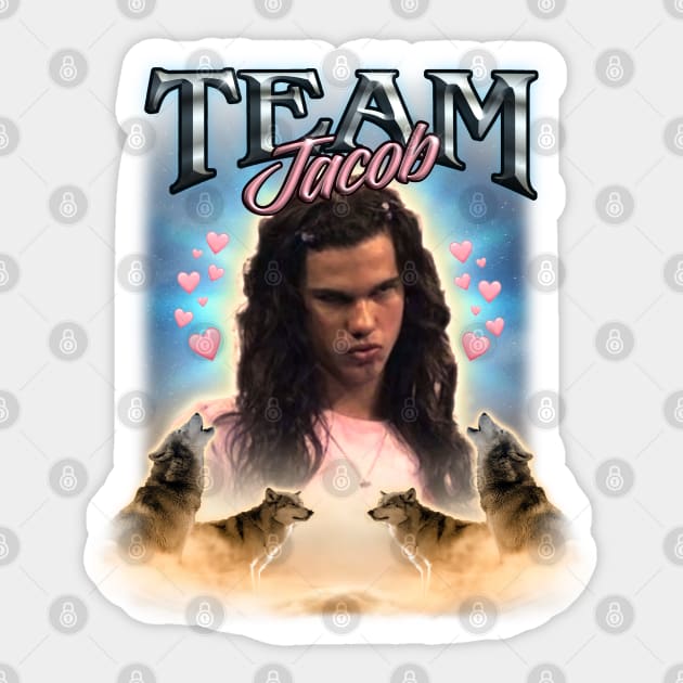 Team Jacob Cursed Fan Collage - Team Jacob - Sticker | TeePublic