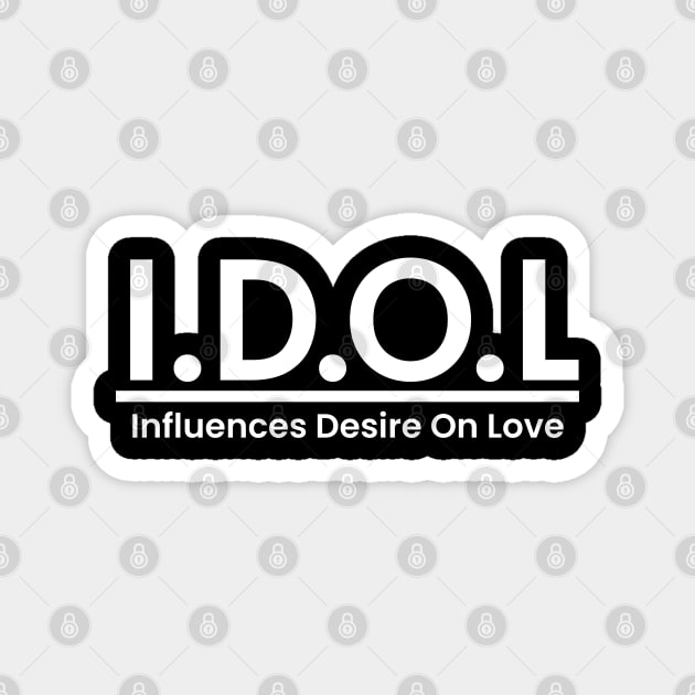 IDOL Meaning Word Art Minimalist Design - Kpop Merch - Magnet | TeePublic