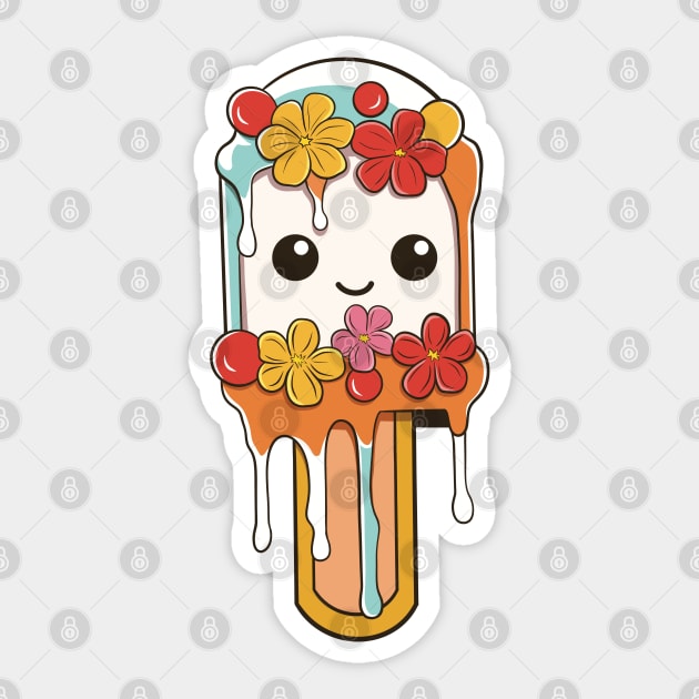 Cute Happy Popsicles - Popsicle Stick - Sticker | TeePublic