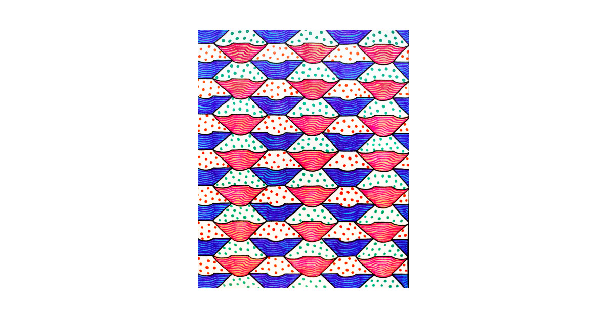 Colorful Abstract Geometric Pattern with Repeating Shapes and Hand ...