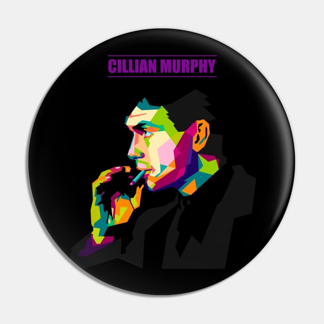Cillian Murphy In Wpap Pop Art Style - Cillian Murphy - Pin | TeePublic