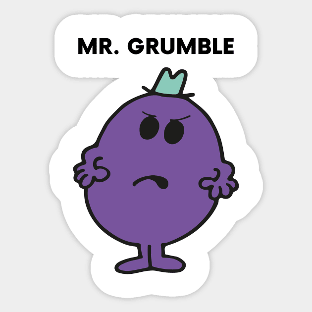 MR. GRUMBLE - Little Miss - Sticker | TeePublic