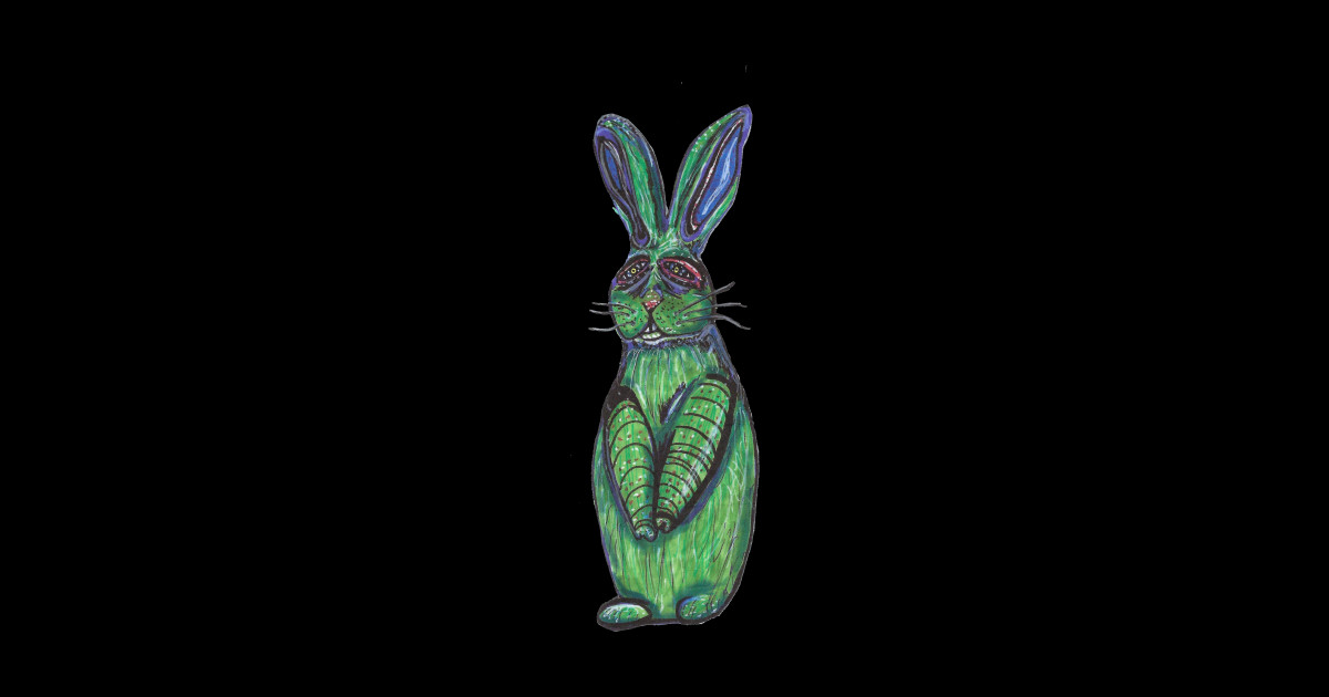 Tired Bunny - Hand Drawn - Sticker | TeePublic