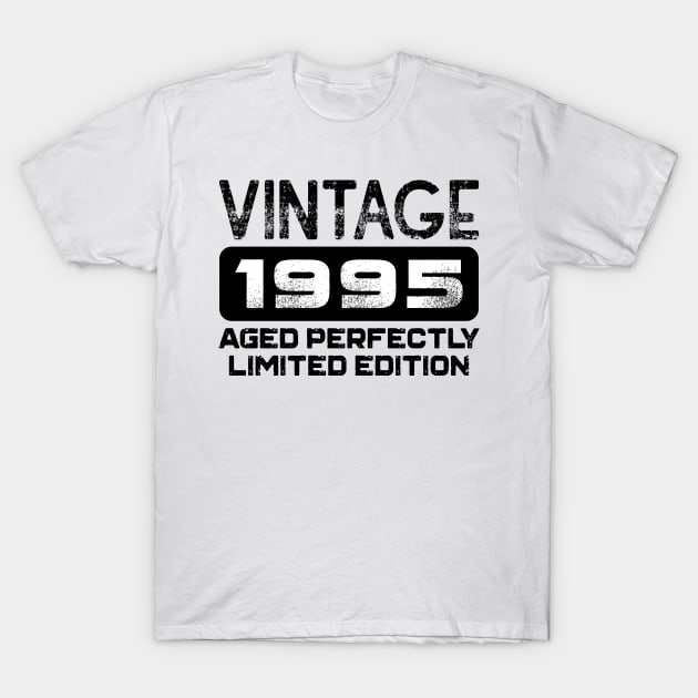Birthday Gift Vintage 1995 Aged Perfectly - 1995 - T-Shirt | TeePublic