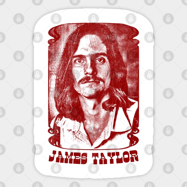 James Taylor // Retro 70s Style Fan Art Design - James Taylor - Sticker ...