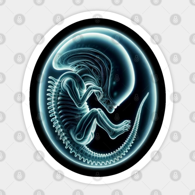 Alien radiography, Alien X-ray - Alien - Sticker | TeePublic