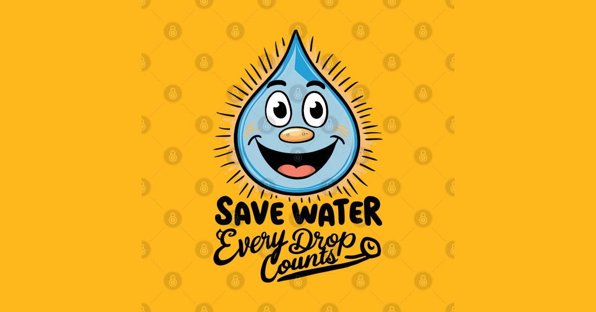 Every Drop Counts: Save Water Tee - Save Water - T-Shirt | TeePublic