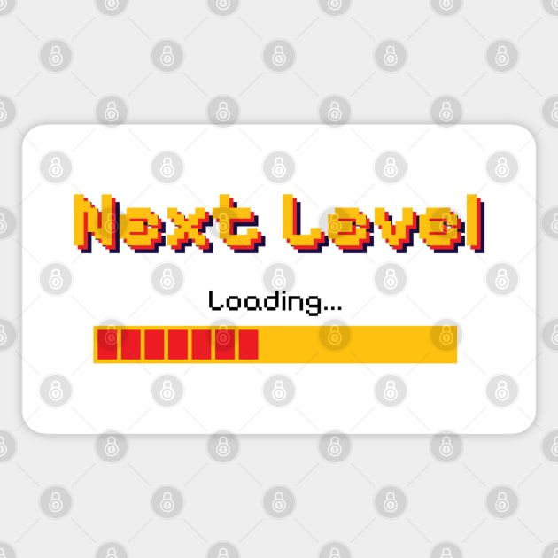 Next Level Pixel 8bit - Pixel - Sticker | TeePublic