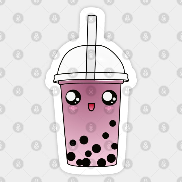 Happy Taro Boba - Boba - Sticker | TeePublic