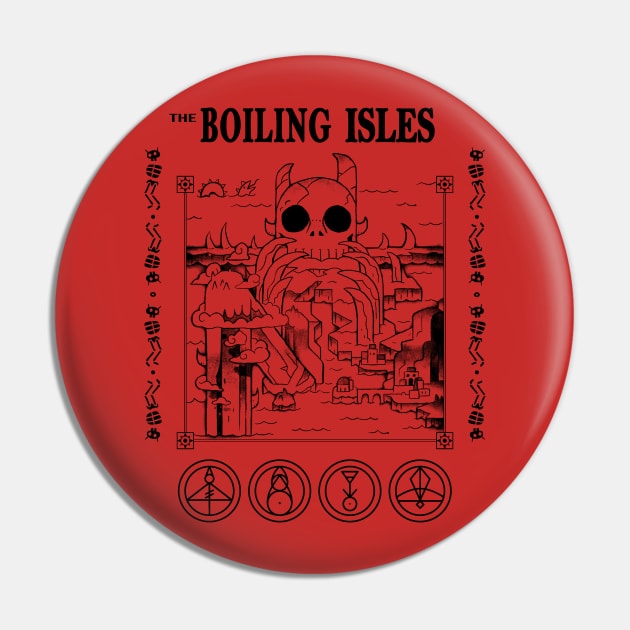 Boiling Isles Map - Owl House - Pin | TeePublic