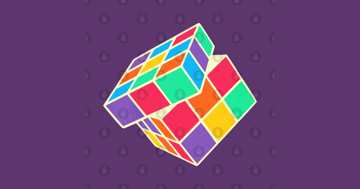 Rubiks Cube 90s Cute Colors - Rubiks Cube - T-Shirt | TeePublic