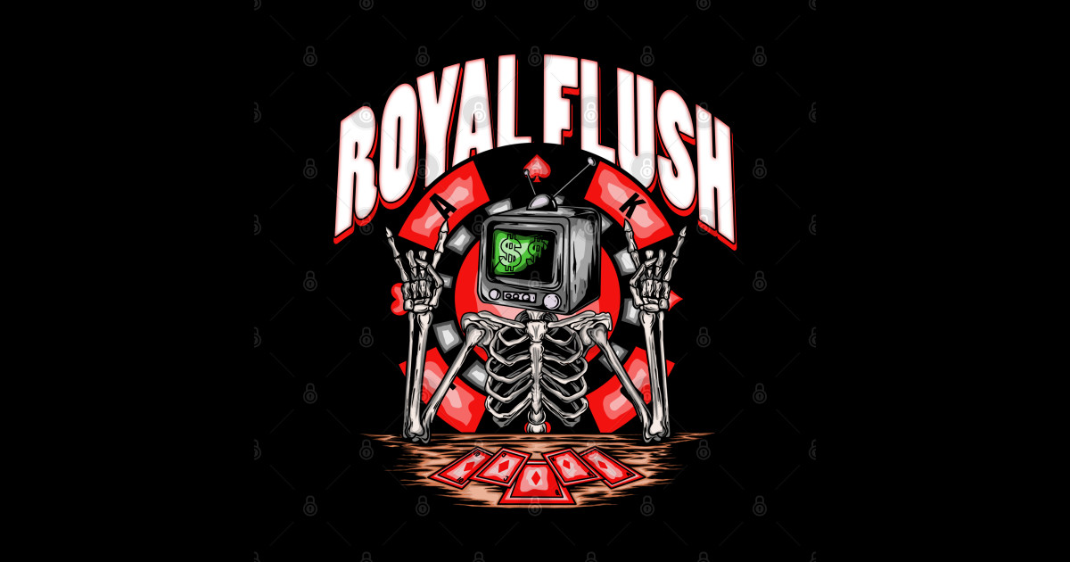 Royal Flush - Streetwear Design - Sticker | TeePublic