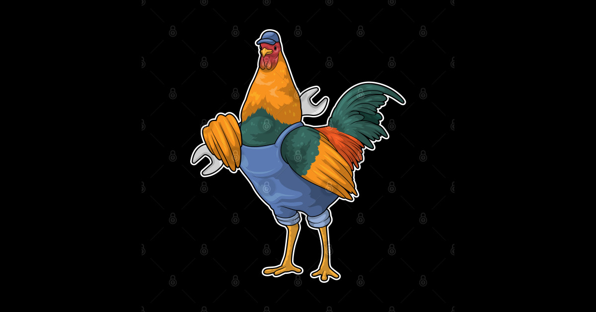 Rooster Mechanic Tool - Mechanic - Sticker | TeePublic