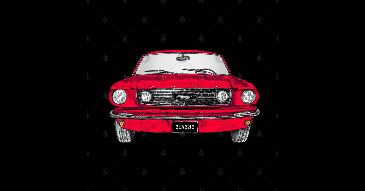 Mustang car - Mustang - Sticker | TeePublic