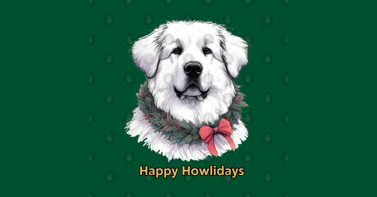 Happy Howlidays Great Pyrenees - Great Pyrenees Happy Howlidays ...